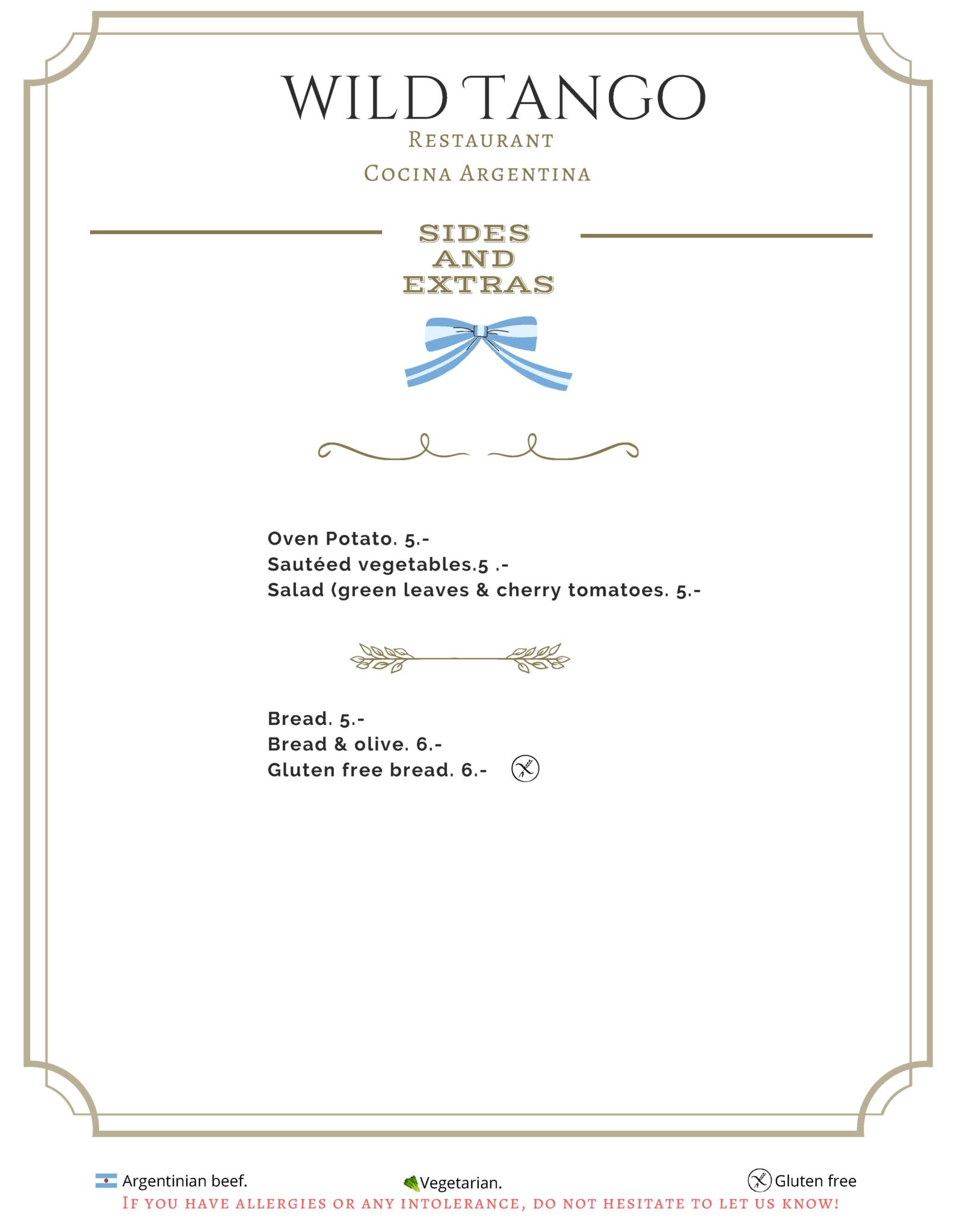 Menu – wildtango.co.uk