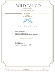 Menu – wildtango.co.uk