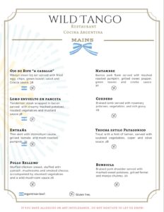 Menu – wildtango.co.uk